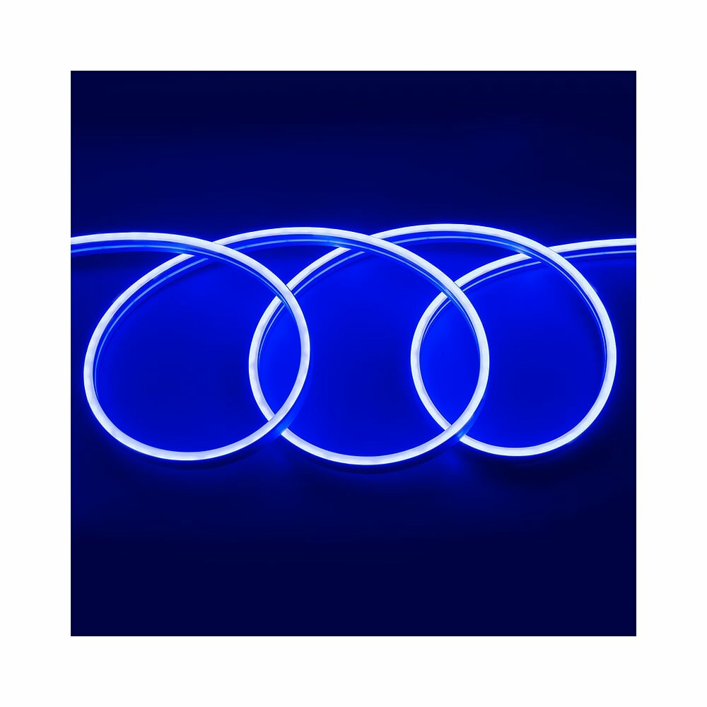 Светодиодная лента General Lighting Systems гибкий неон 5 м, 9,6Вт/м, 12В, SMD2835, 6мм, IP67, синий GLS-2835-120-9.6-12-NL-IP67-B 512611