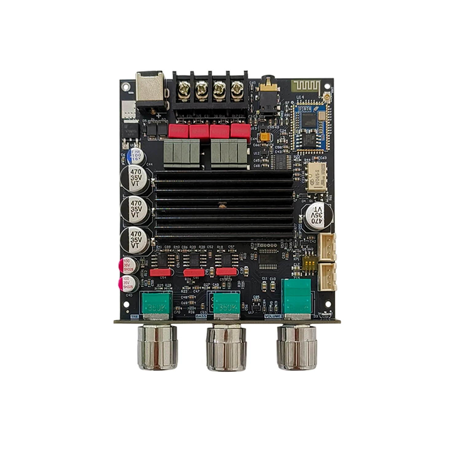 Модуль усилителя звука pcbfun ZK-1002Q Bluetooth 5.0 100Вт 2 канала No housing