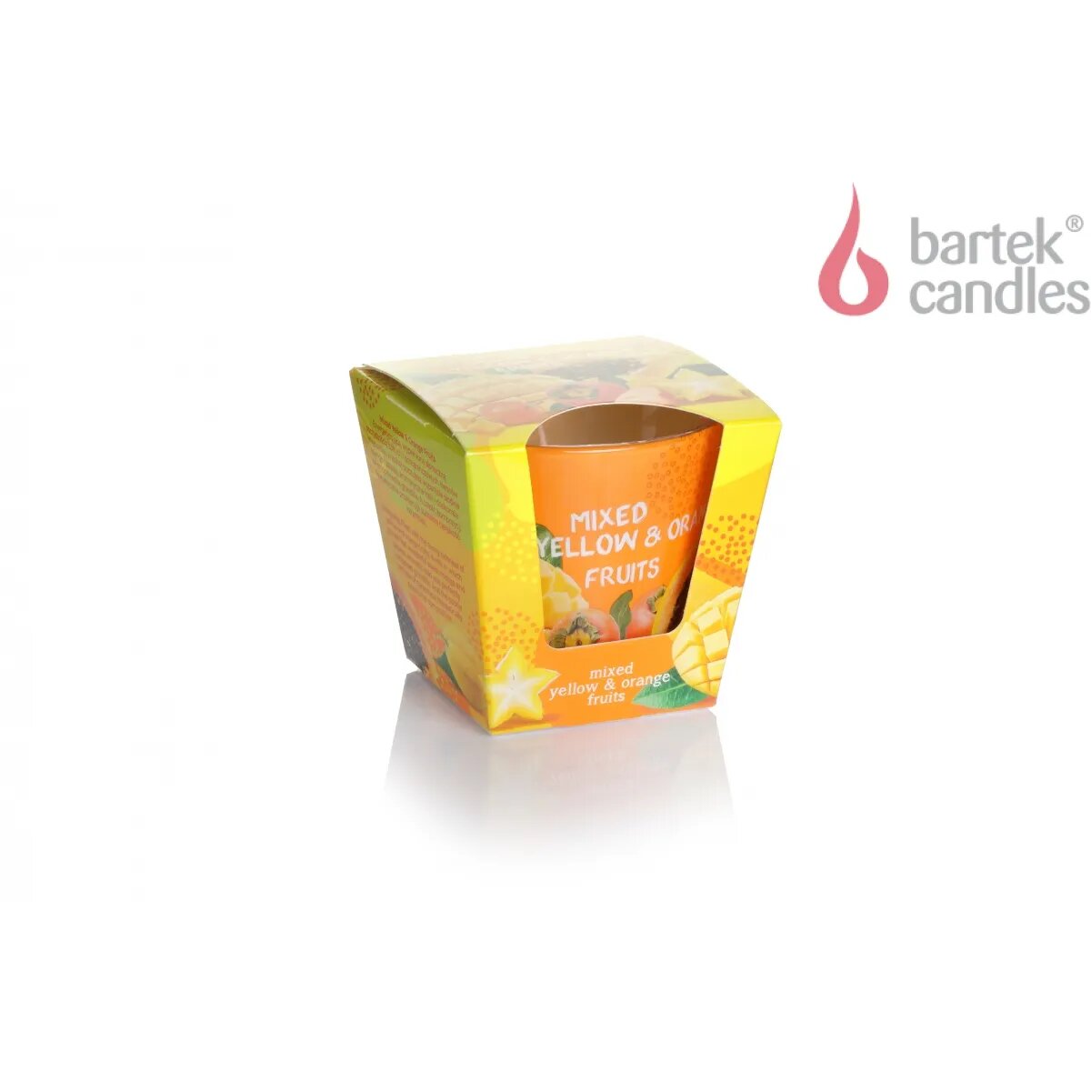 BARTEK Арома-свеча "Tropical Twist" YELLOW ORANGE 115g