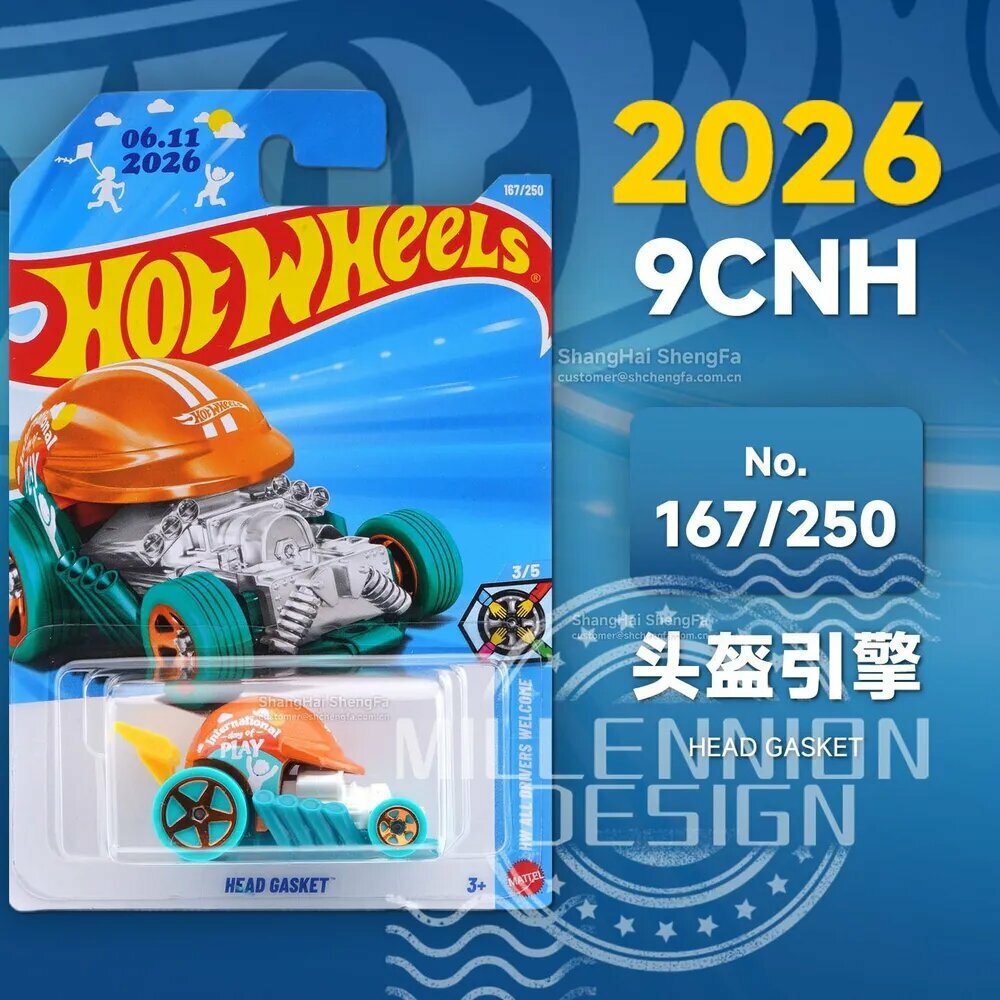 1:64 Масштабная модель автомобиля HotWheels, серия 2026H, металл
