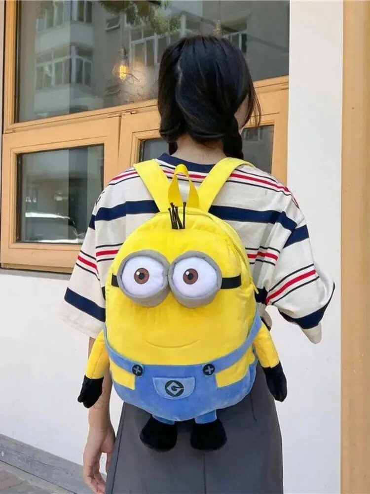 Рюкзак детский Minions 35*26*16 см, политекс, для девочек и мальчиков, с часами и подарком — фото 1