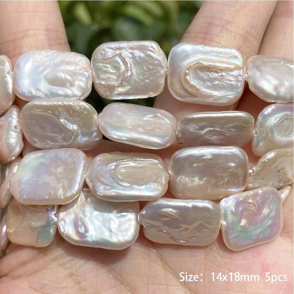 CUIMD Пресноводные жемчужные бусины барокко 5pcs 14x18mm