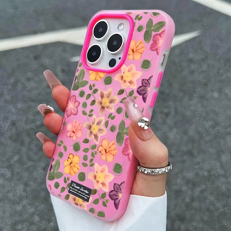Чехол для iPhone 11 12 13 14 15 16 17 Pro Max XS X XR 16E 17E 7 8 Plus Айфон 12 Про Макс, Rose red
