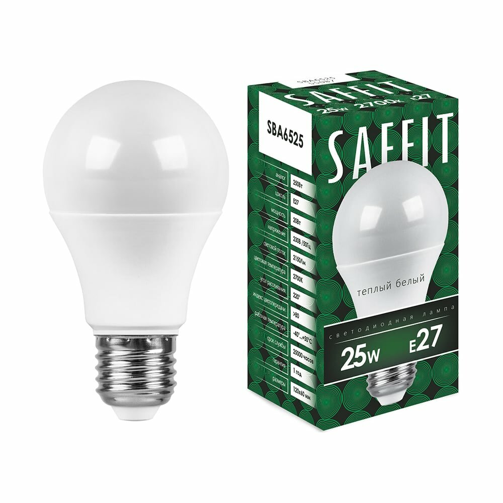 Светодиодная лампа SAFFIT 25W 230V E27 2700K, SBA6525 55087