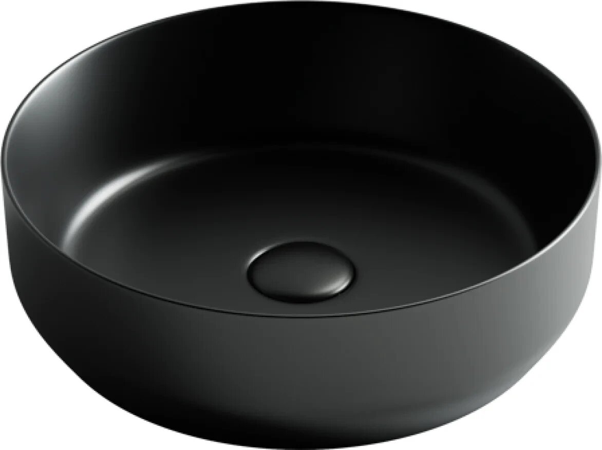 Накладная раковина Ceramicanova Element CN6022MB, фарфор, матовый черный, 39×39×12 см
