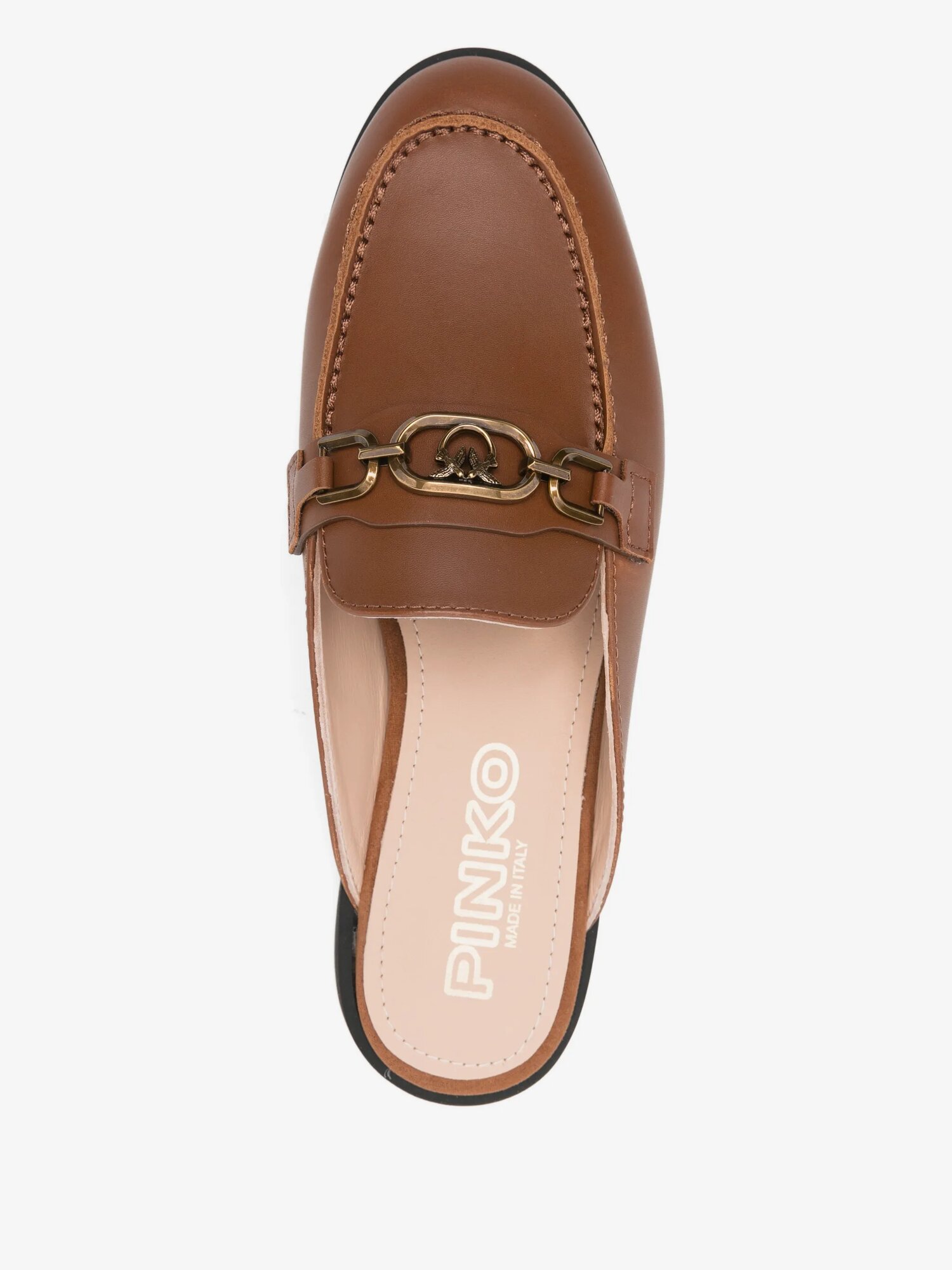 Мюли Pinko Logo-chain mules, размер 38, коричневый — фото 1