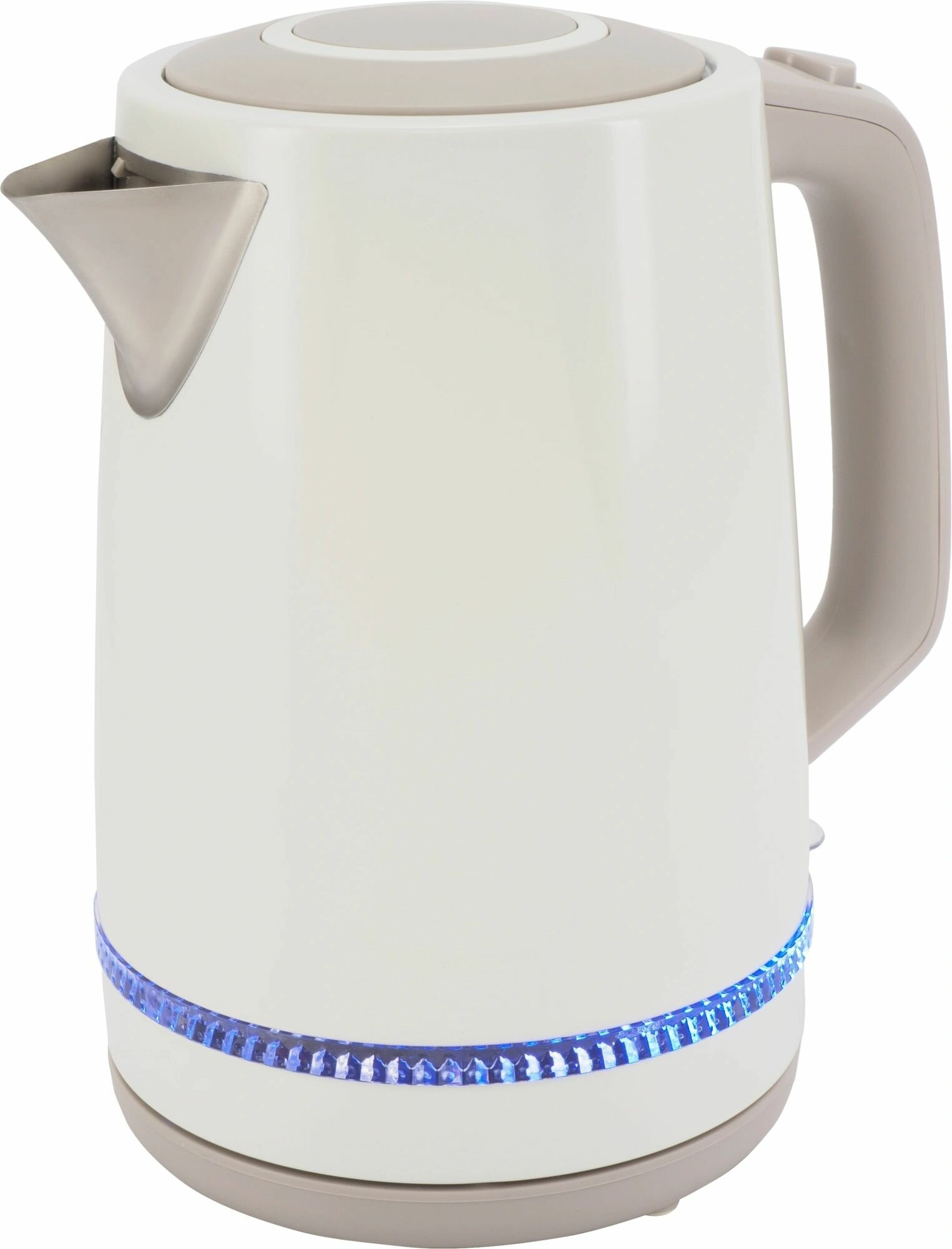 Чайник электрический Vitek 1.7л. 2200Вт бежевый/коричневый корпус: металл/пластик VT-WK1066