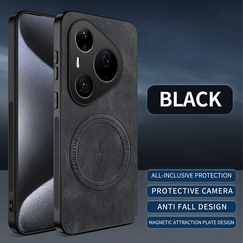 Чехол для Huawei Pura 90S Pro / Huawei Pura 90 Pro Роскошная модная кожа Защитная оболочка