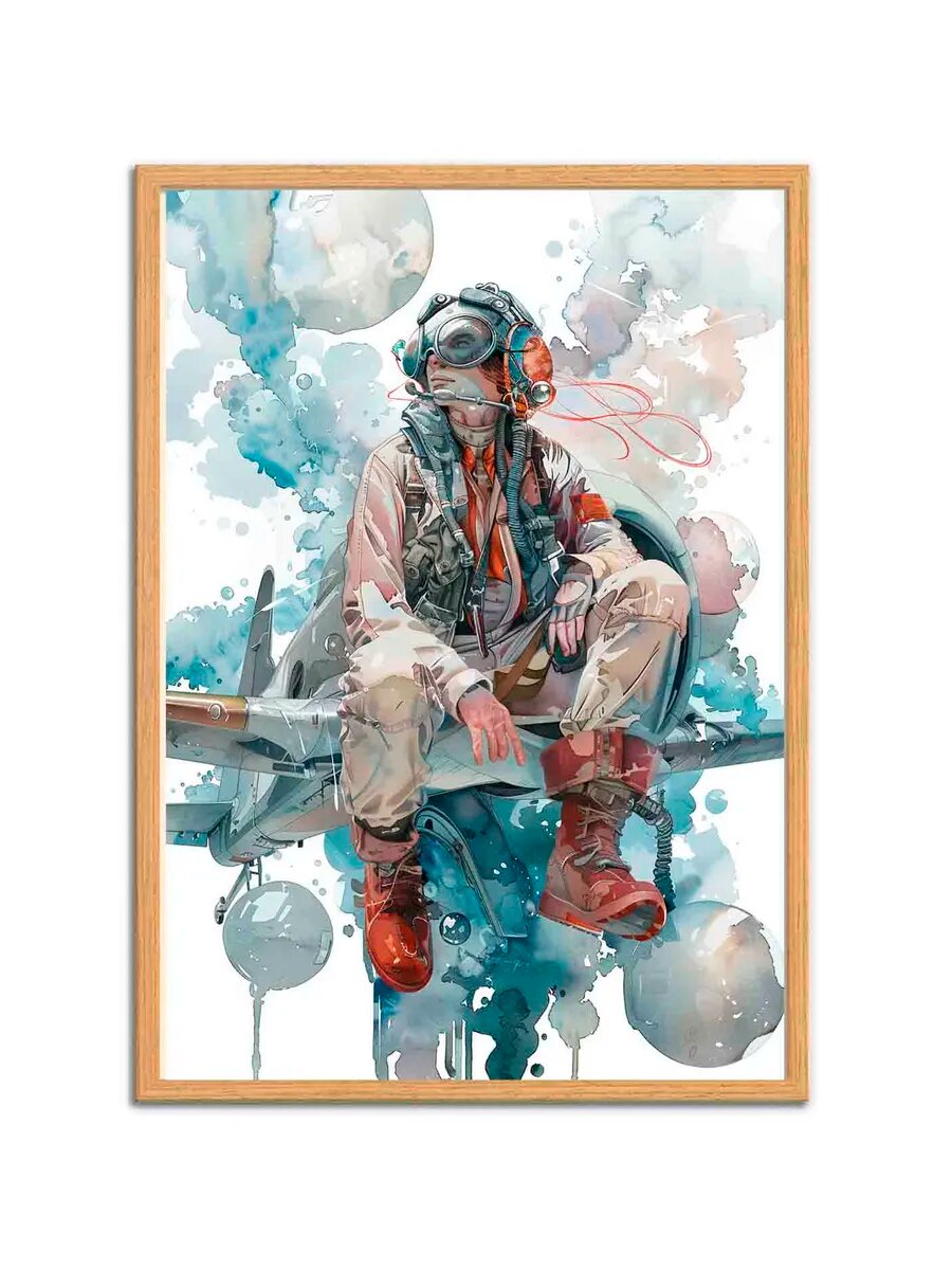Пилот-животное-медуза 2, Плакат 30x42см