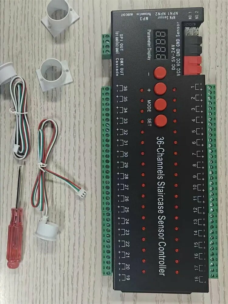DC5v-24v Ws2811 16703 Адресный светодиодный контроллер с датчиком 36 ступеней