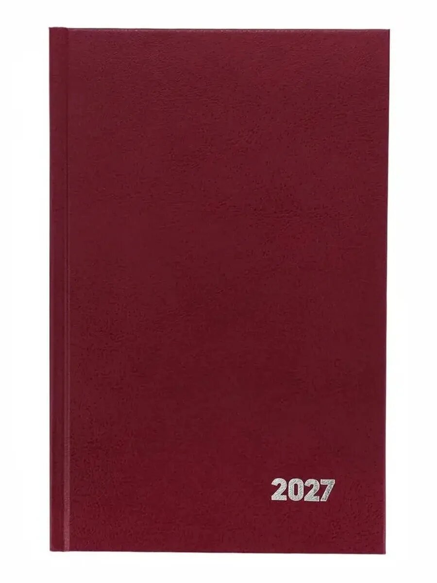 Бордовый ежедневник на 2027 год А5