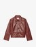 Куртка ZADIG & VOLTAIRE Button-up leather jacket, размер 42, red