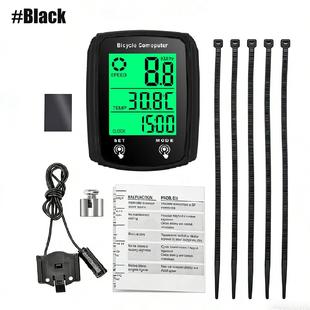 Беспроводной датчик скорости для велокомпьютера A04305 black