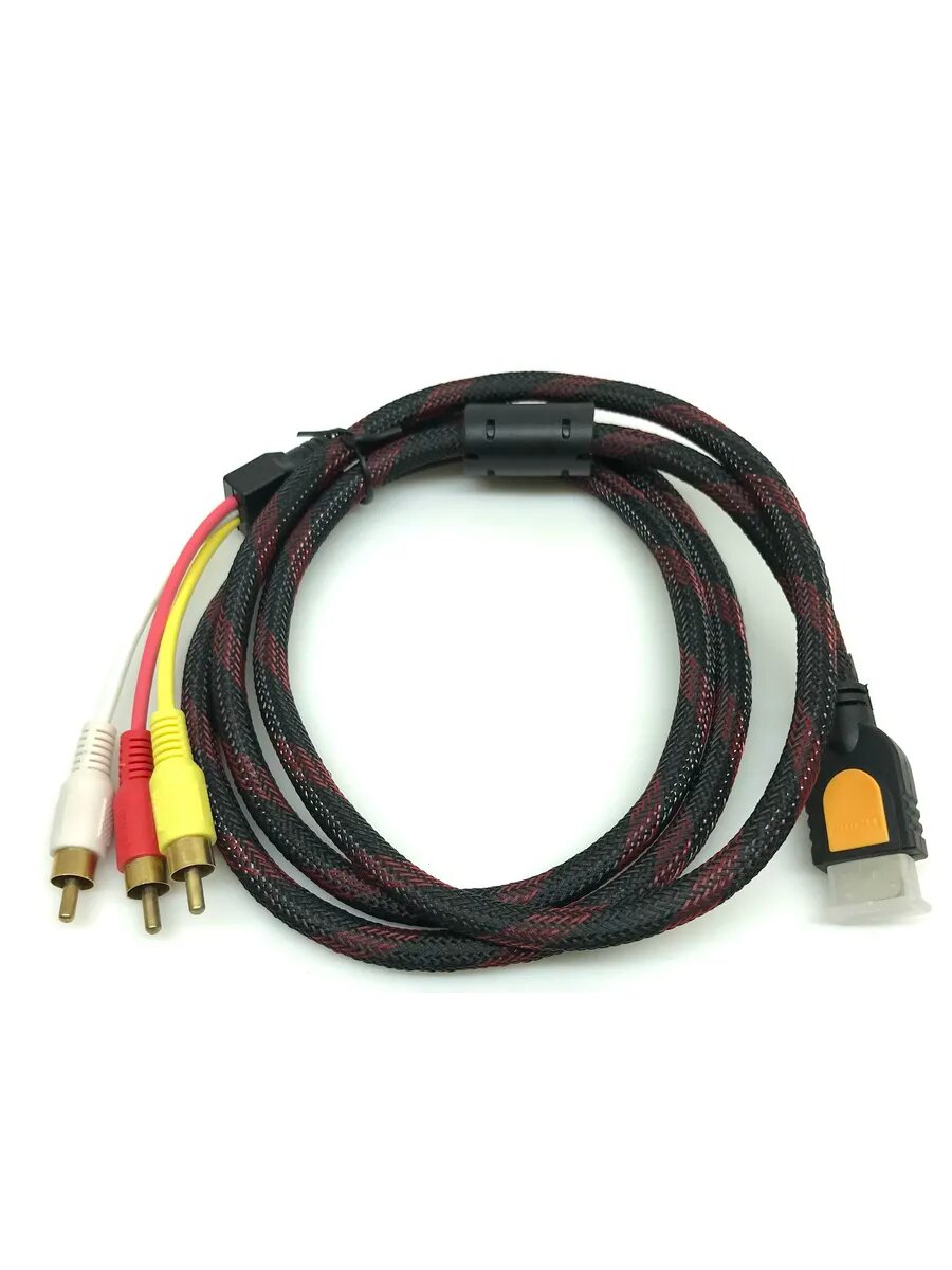 Кабель HDMI штекер - 3 RCA штекер 1,5м