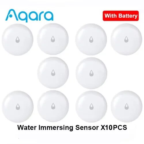 Датчик протечки воды Aqara Zigbee датчик погружения в воду детектор сигнализации безопасности датчик пропитки умный дом для Xiaomi Homekit-10 штук датчика воды