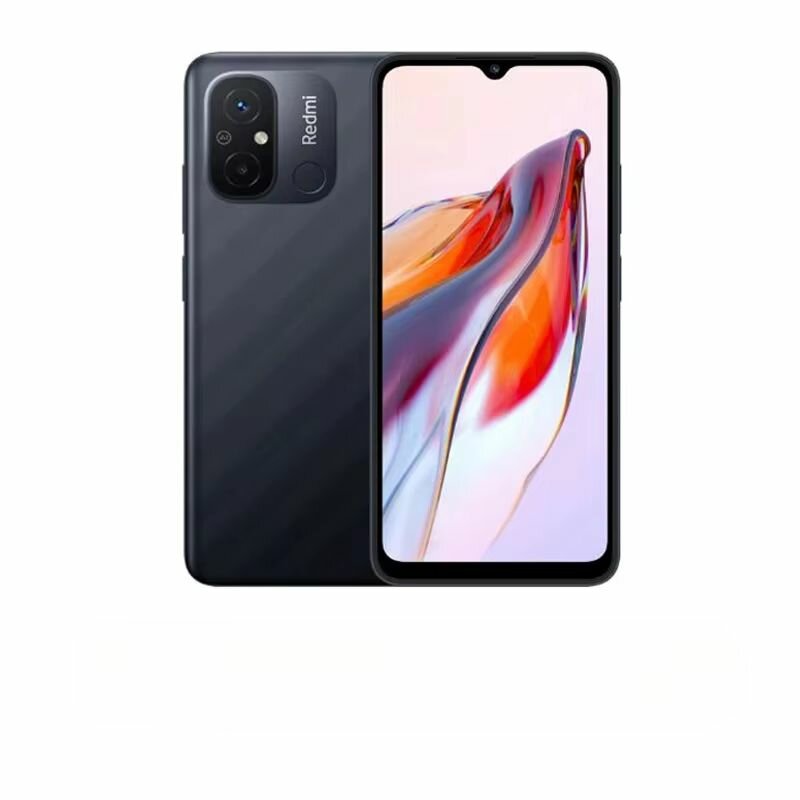 Redmi Смартфон Глобальная версия Redmi 12C смартфон 5000mAh высокопроизводительный аккумулятор Helio G85 Octa Core 50MP 6.71 "4G мобильный телефон Global 4/64 ГБ, Nano-SIM, черный