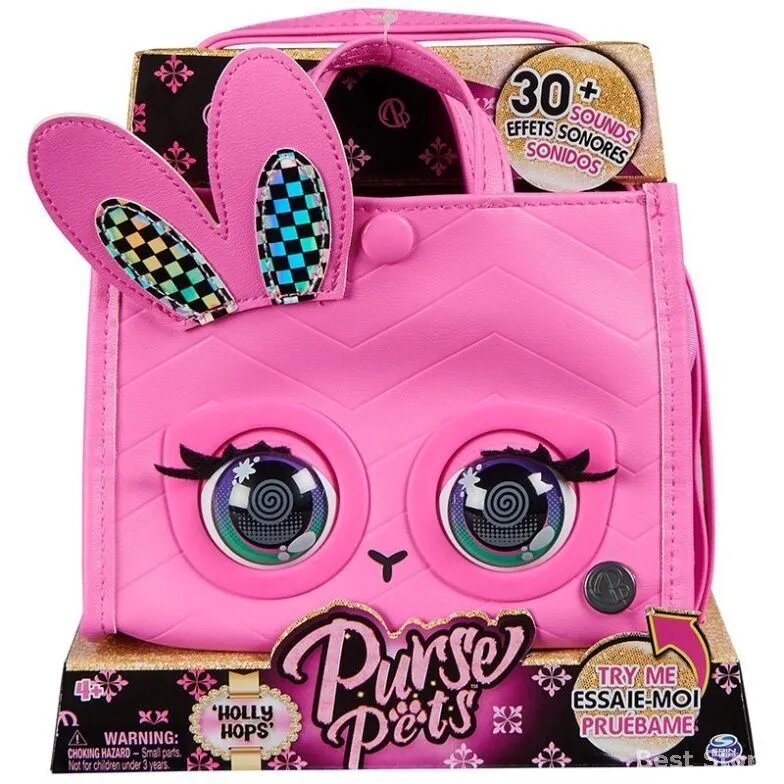 Spin Master Purse Pets Hello Kitty and Friends / Интерактивная Мигающая Игрушка-кошелек Для Домашних Животных Через Плечо, Более 30 Звуков И Реакций, Подходит Для Детей От 5 Лет