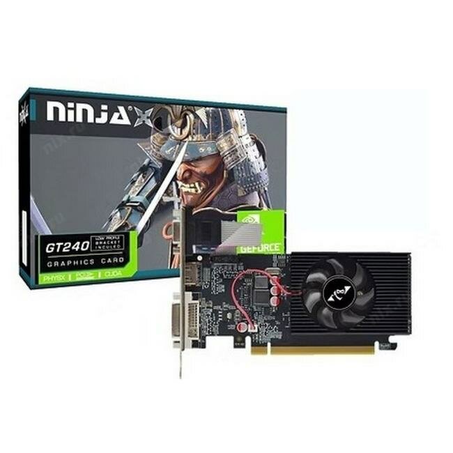 NK24NP013F Видеокарта Ninja (Sinotex) GT240 1GB GDDR3 128bit VGA DVI HDMI 1FAN RTL