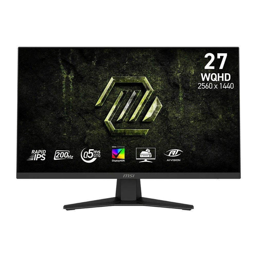 Монитор 27" MSI MAG 274QF E20 Rapid IPS, 2560x1440, 200Hz, 0,5ms, 300сd/m, 1200:1, HDR | 2xHDMI(2.0b), DP(1.4a) | InPSU, Vesa 100, Black