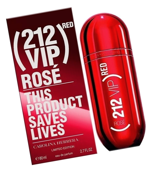 Женская парфюмерная вода 212 Vip Rose Red от Carolina Herrera 80 мл / Красная Роза