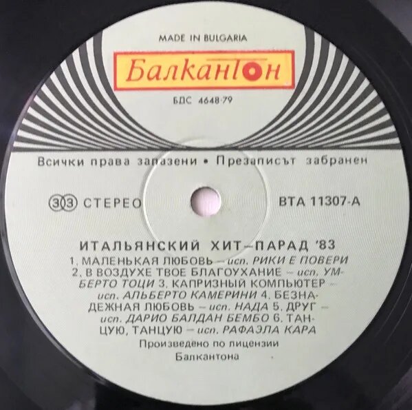Italian Hit Parade' 83