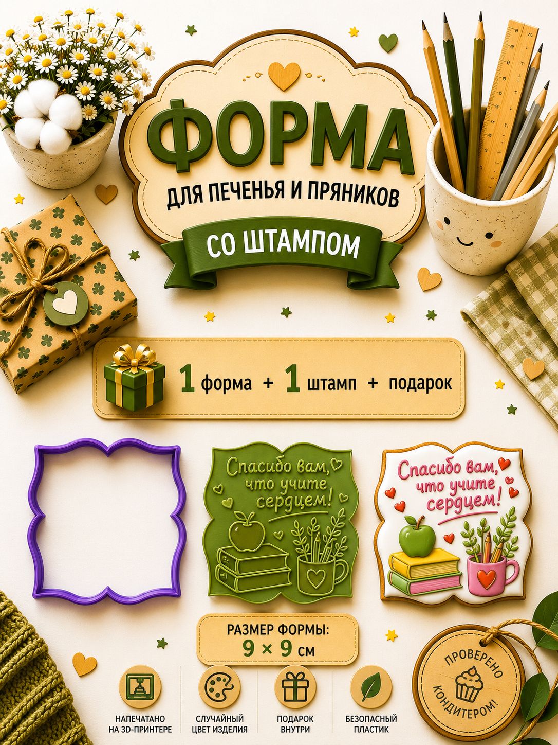 Формочка для выпечки печенья и пряников