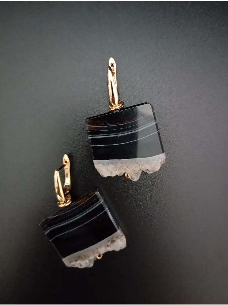Серьги myartofstones, агат