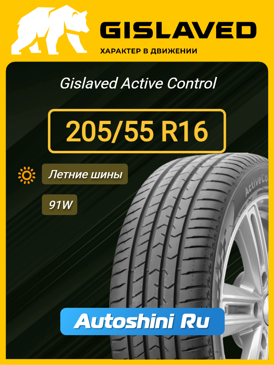 Шины летние Gislaved Active Control 205/55 R16 91W