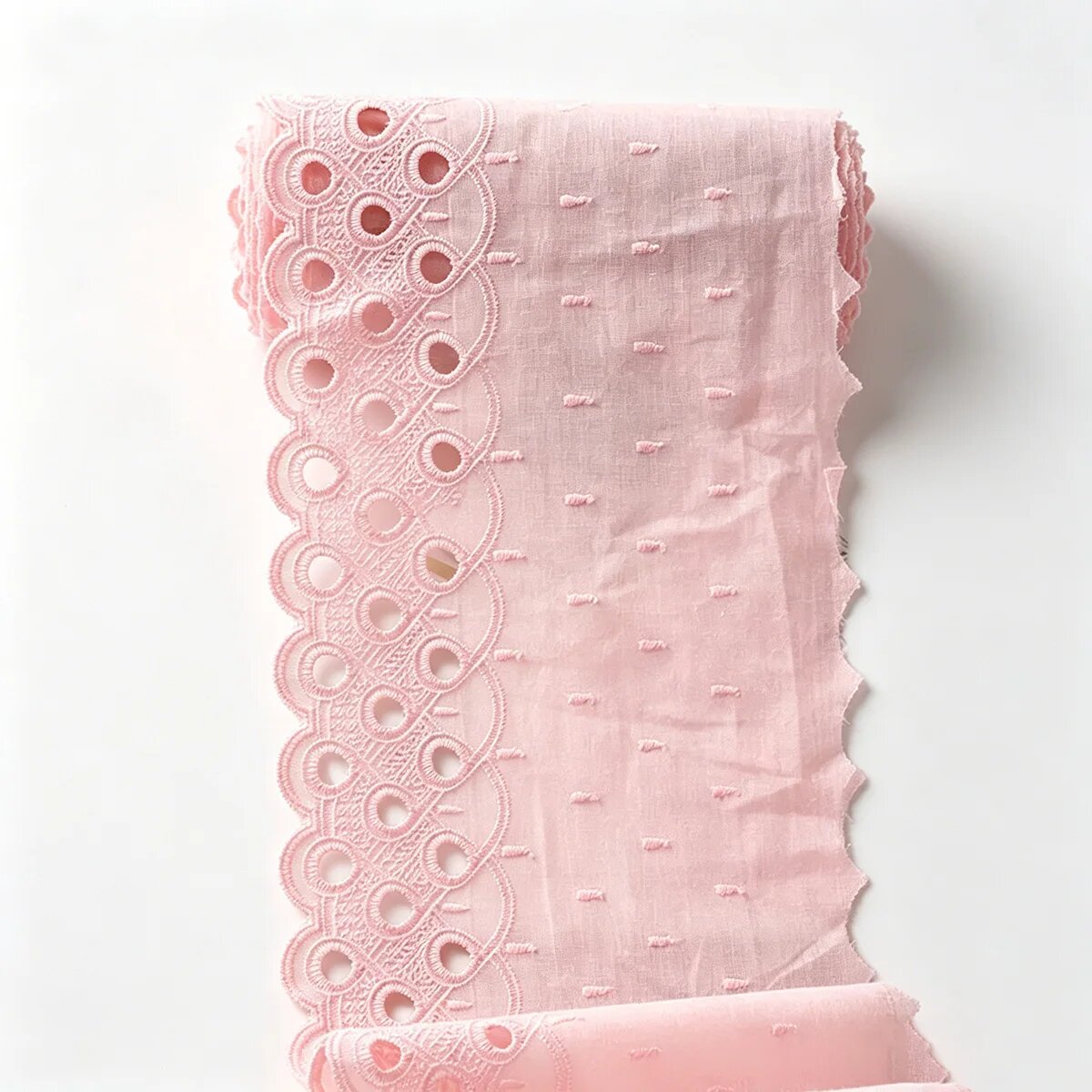 Кружевная тесьма BOTAOQI, полиэстер/хлопок, 15 см Розовый, Pink