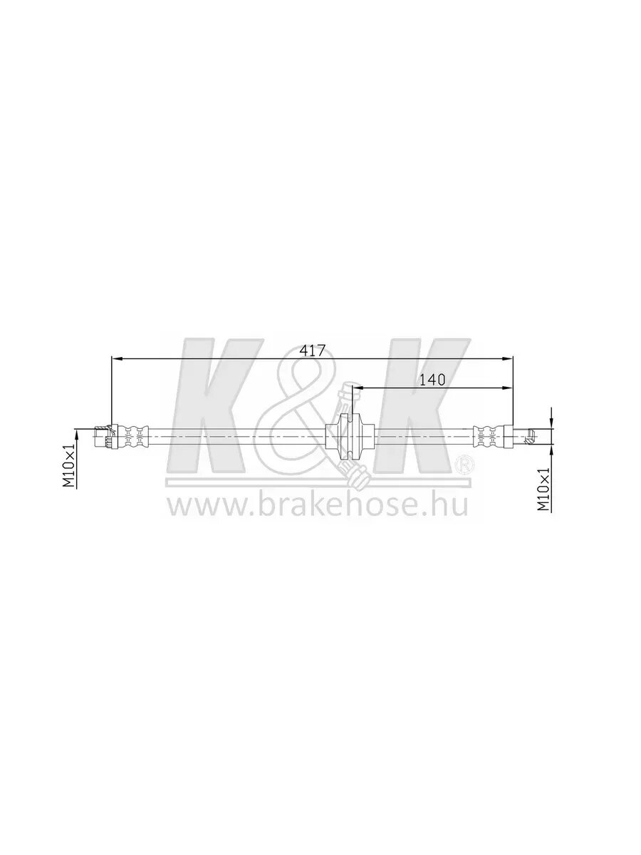 Тормозной шланг Dacia Duster 1.5 dCi K&K