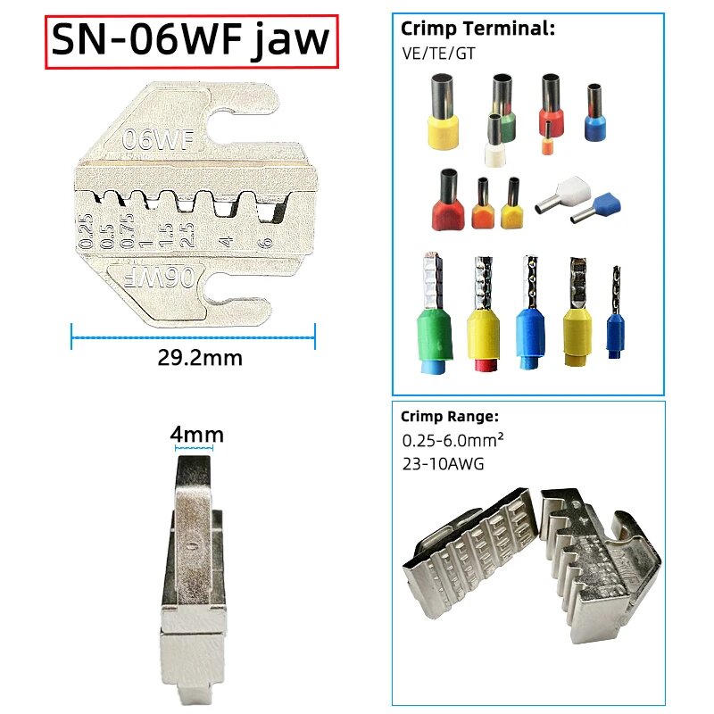 Плоскогубцы для обжима WSGO SN-58B/02C/2546B/2549/06/06WF/03H SN06WF jaw