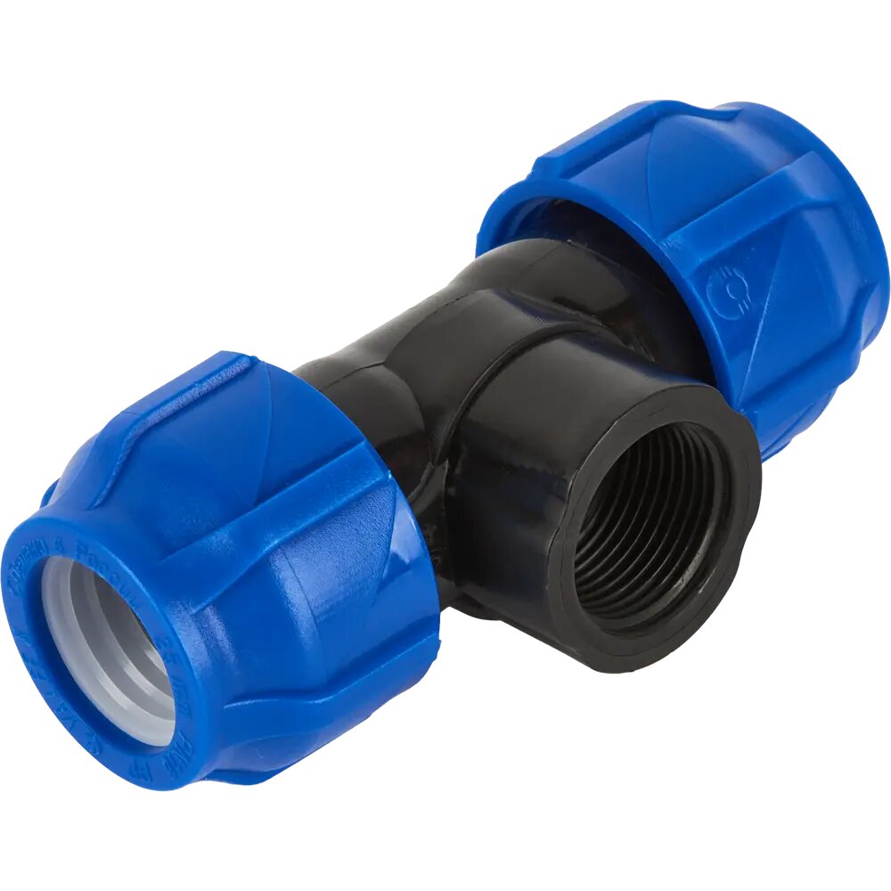 Тройник ПНД Valfex ø3/4"х25х25 мм внутренняя резьба - 2 шт.