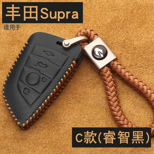Для Toyota SUPRA A90 2021, кожаная сумка для ключей от автомобиля, чехол-кошелек, чехол для ключей, брелки, автомобильные аксессуары