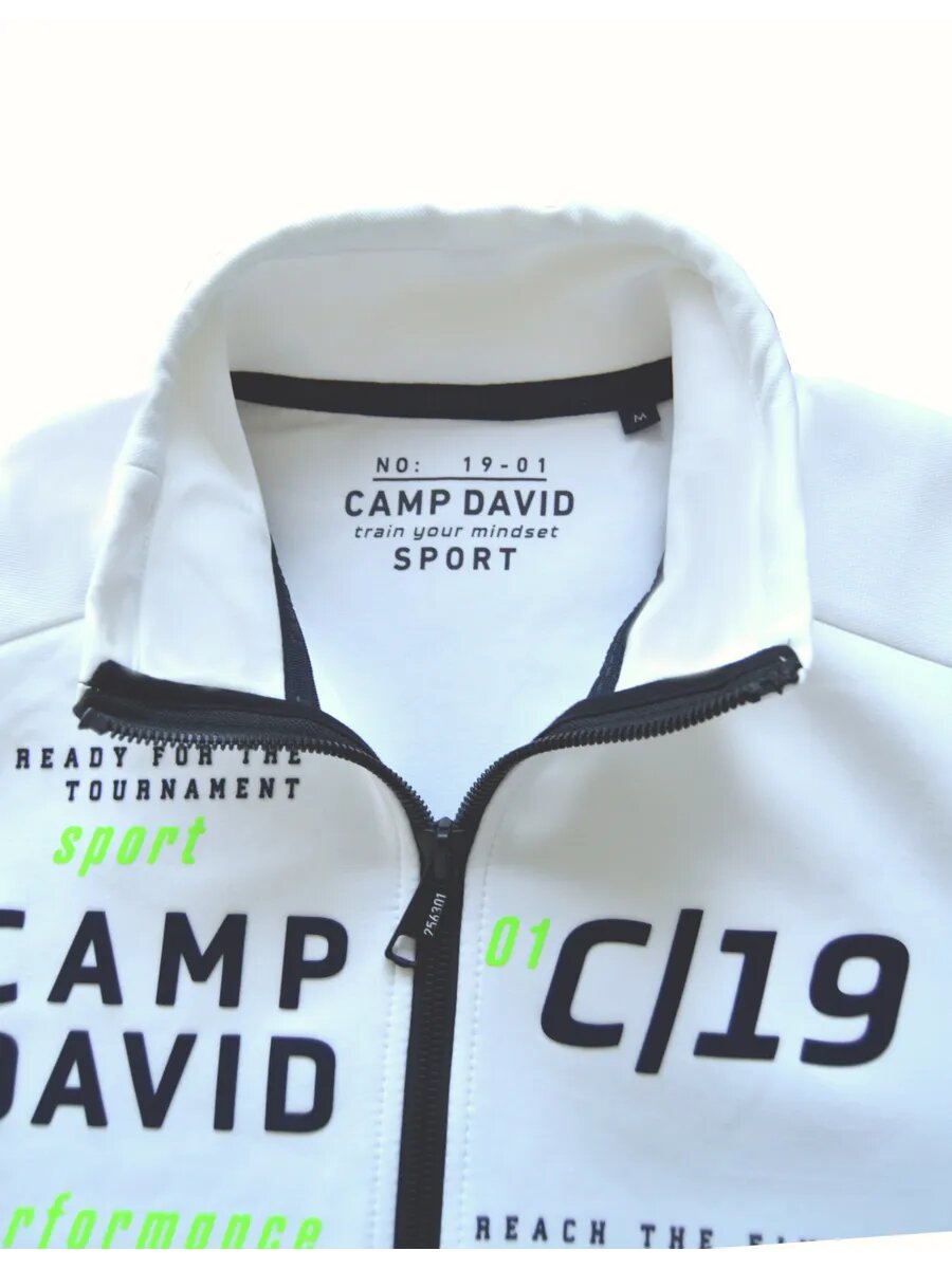 Толстовка Camp David, размер L, , белый принт графика — фото 1