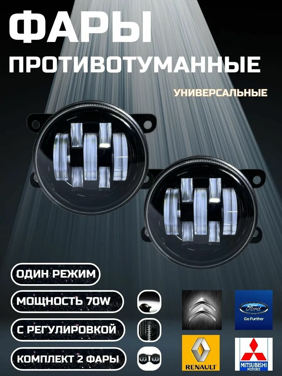 Противотуманные фары светодиодные птф Веста Гранта ФЛ Рено