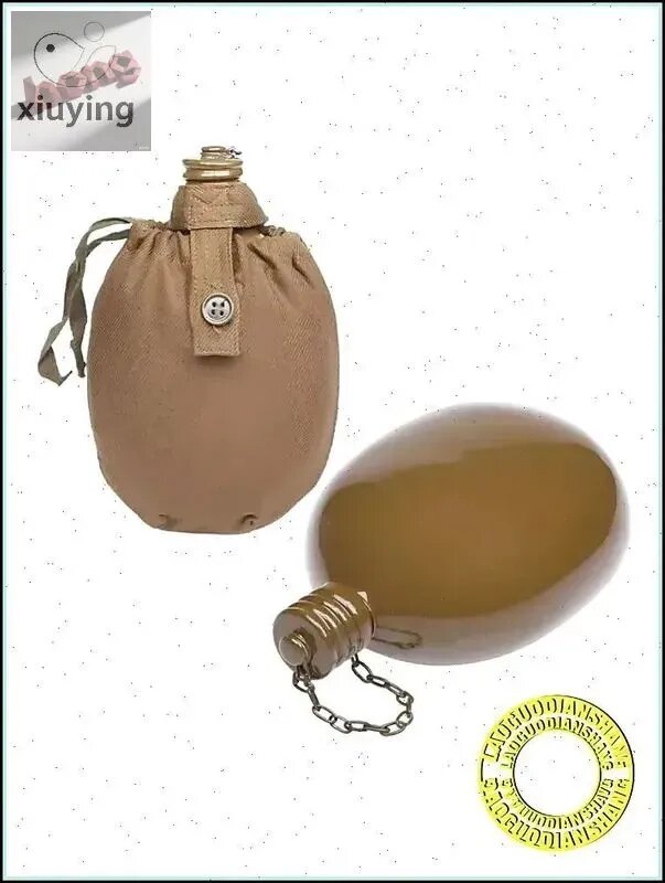Фляга 750 мл, хаки, алюминиевая, с чехлом, для туризма