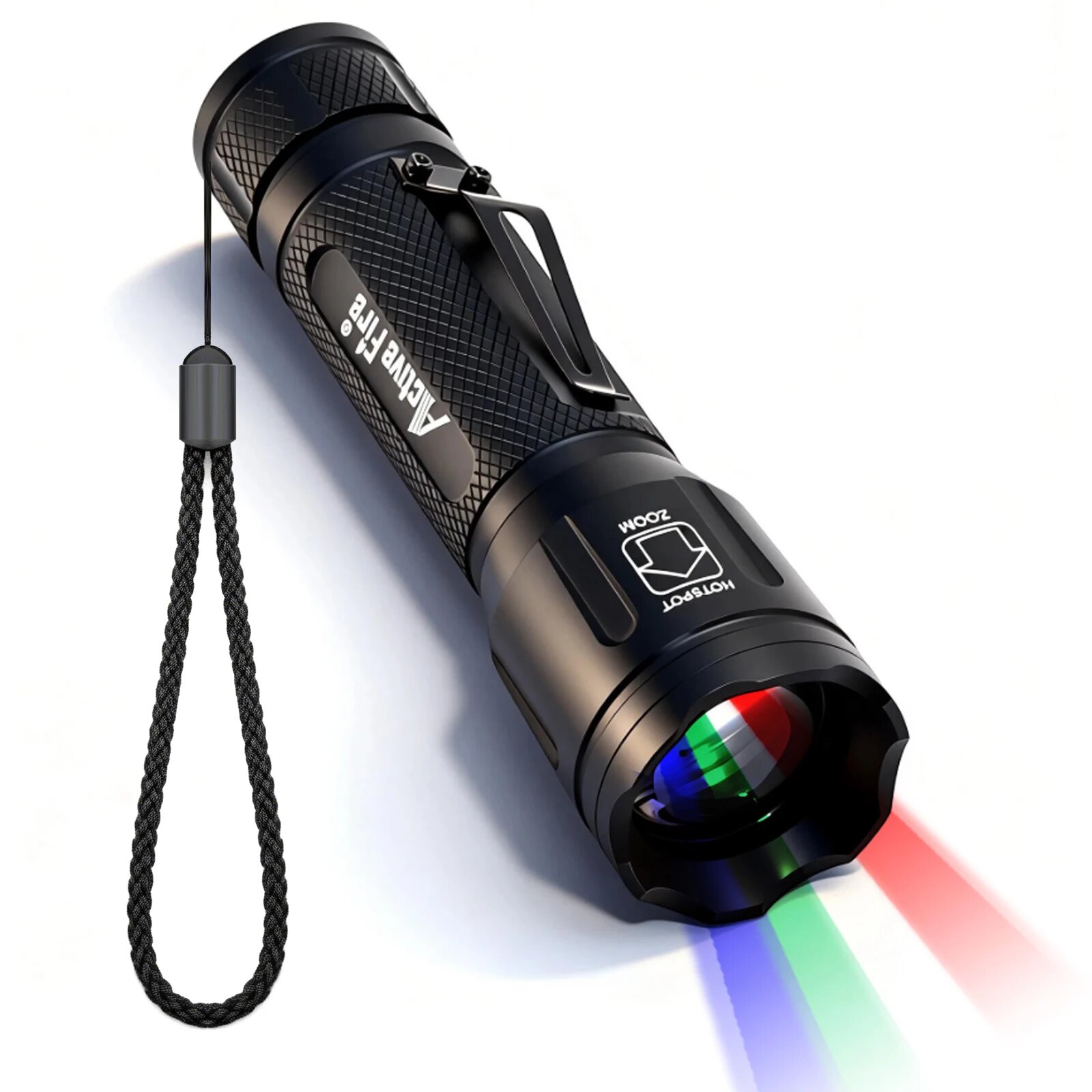 Activefire Многоцветный тактический фонарь 4-в-1 3800 люмен NO IN BATTERY