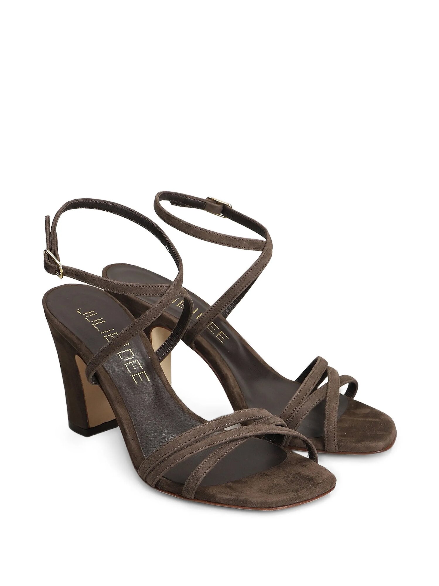 Босоножки Julie Dee Buckle-fastening crossover-strap sandals, размер 39, коричневый — фото 1