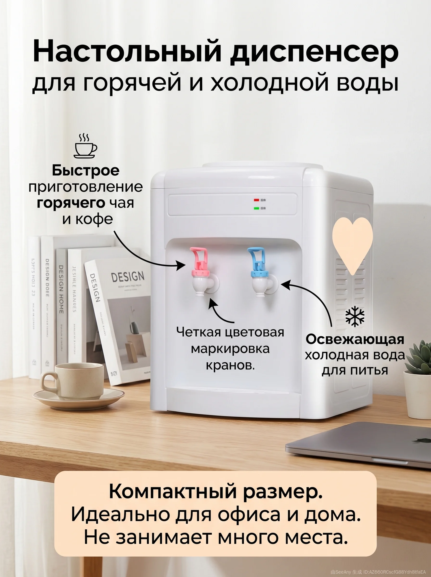Кулер для воды, T22: обычная вода, горячая вода, холодная вода