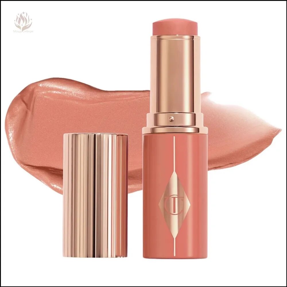 Charlotte Tilbury Стик для румян и контуринга сияющий, стойкий, легко растушевывается для естественного результата, PEACHY GLOW