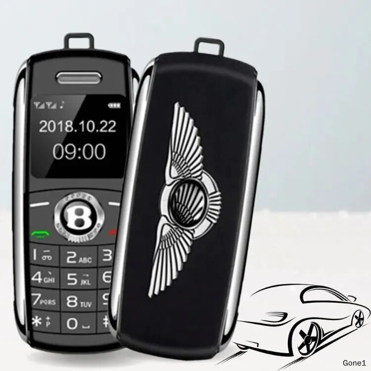 Мобильный телефон Bentley Edition, черный матовый, с крупными клавишами, 2 SIM, 1.0" экран, 600 мАч