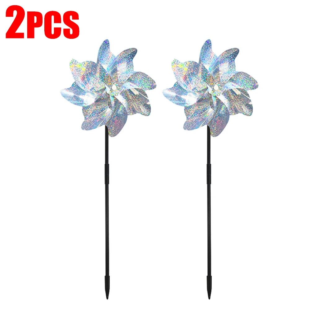 Декоративные ветряные мельницы Bird Repeller Windmill 2/10 шт. 2pcs Silver A