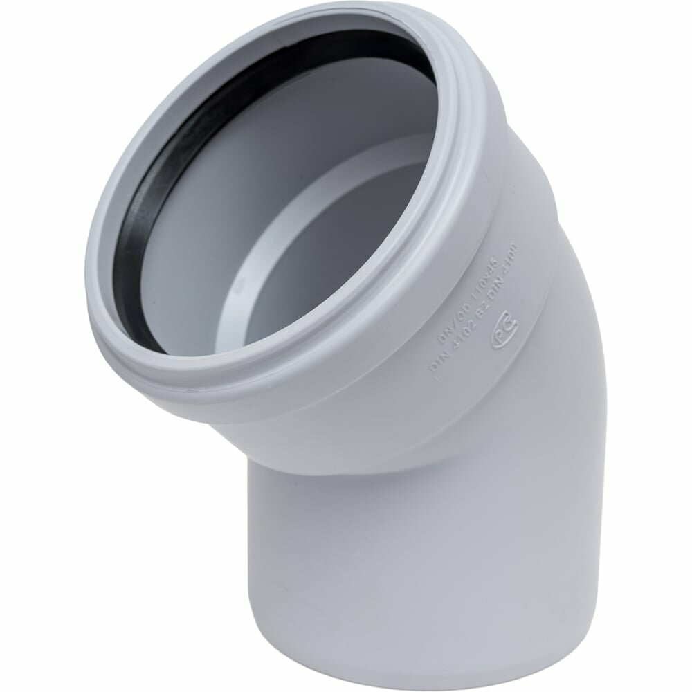 Отвод STOUT канализационный бесшумный d 110x45 RG00921GB834O2 — фото 1