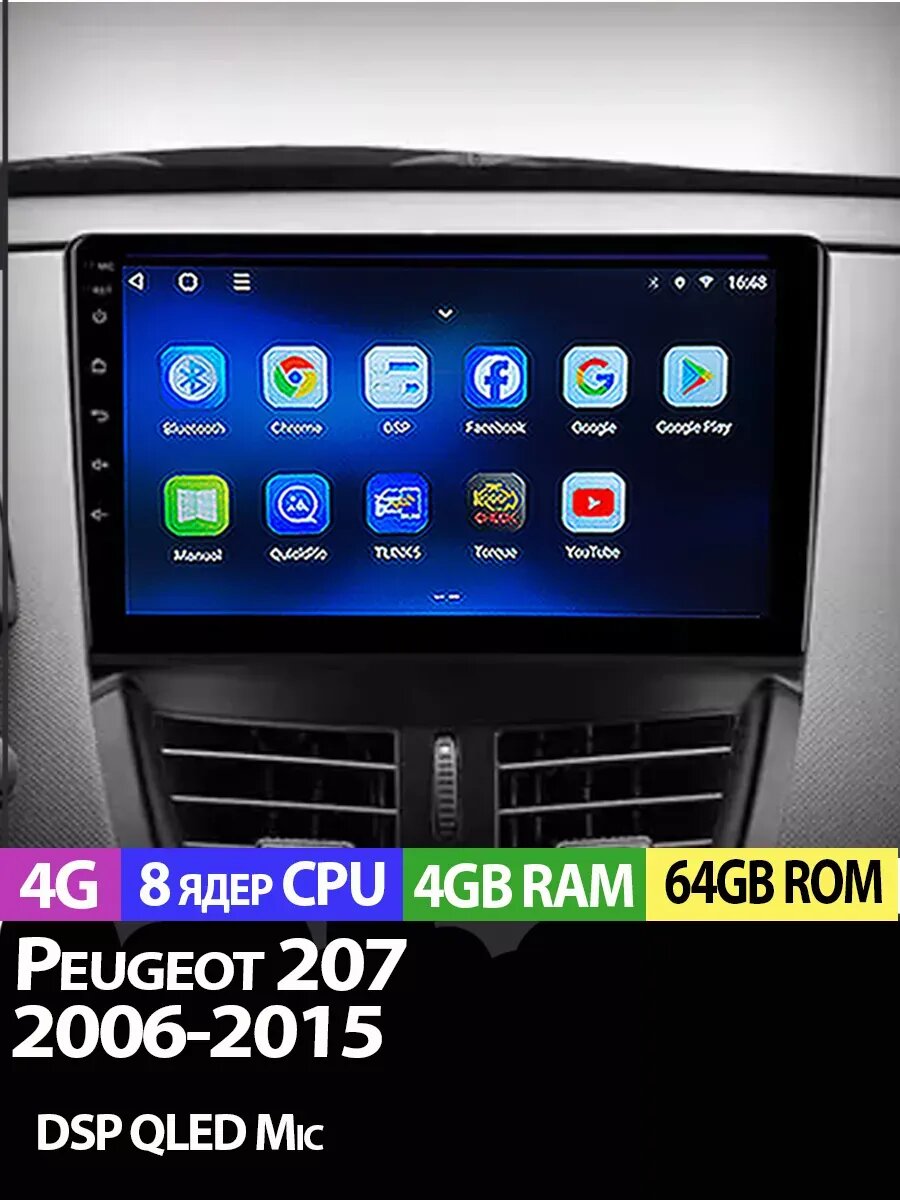 Магнитола TS18 PRO Peugeot 207 2006-2015 4/64