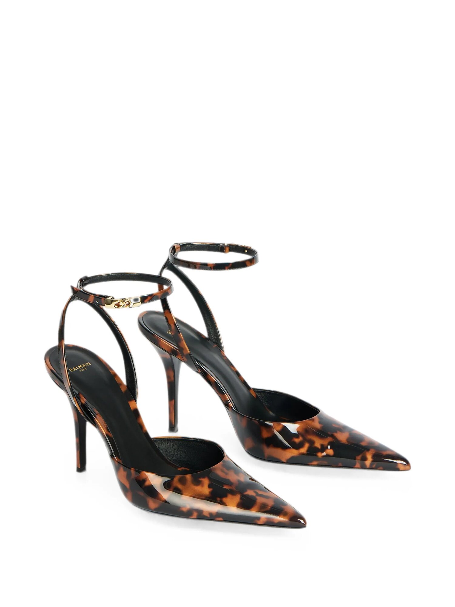 Туфли Printed patent leather strappy courts 