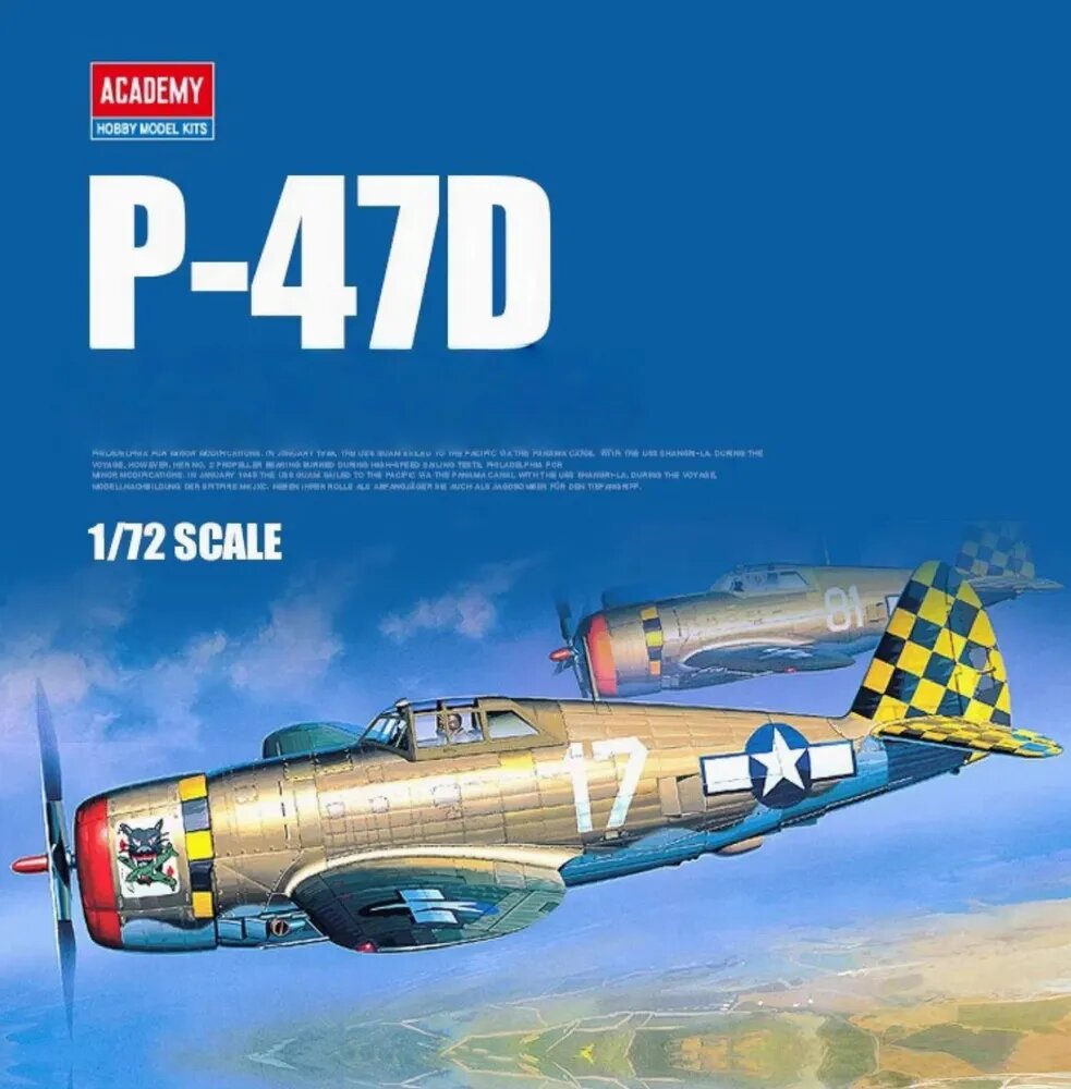 Academy 12492 1/72 P-47D Thunderbolt Razortop сборная модель самолета