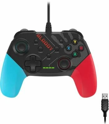 Геймпад проводной A4TECH Bloody Sports черный USB виброэффекты (GP30 SPORTS BLUE)