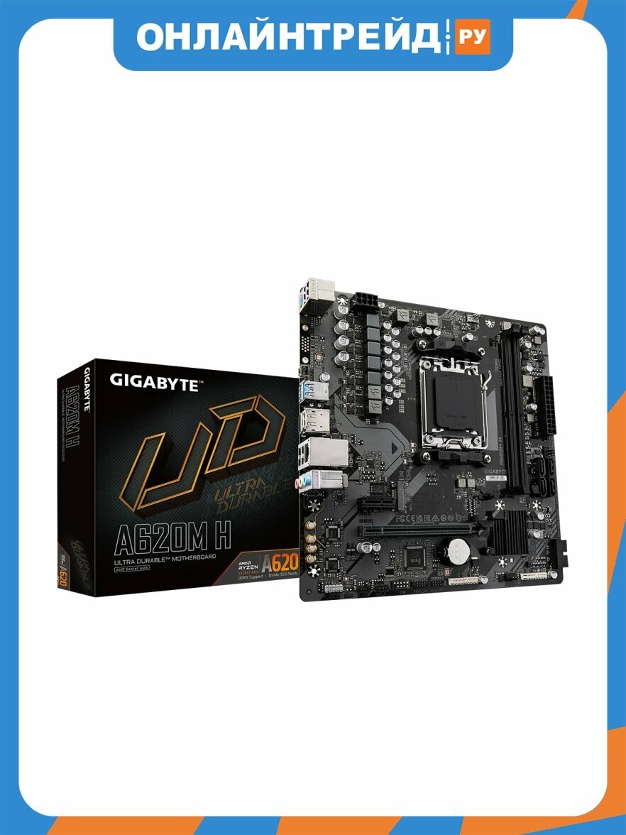 Материнская плата Gigabyte A620M H (AM5, mATX)