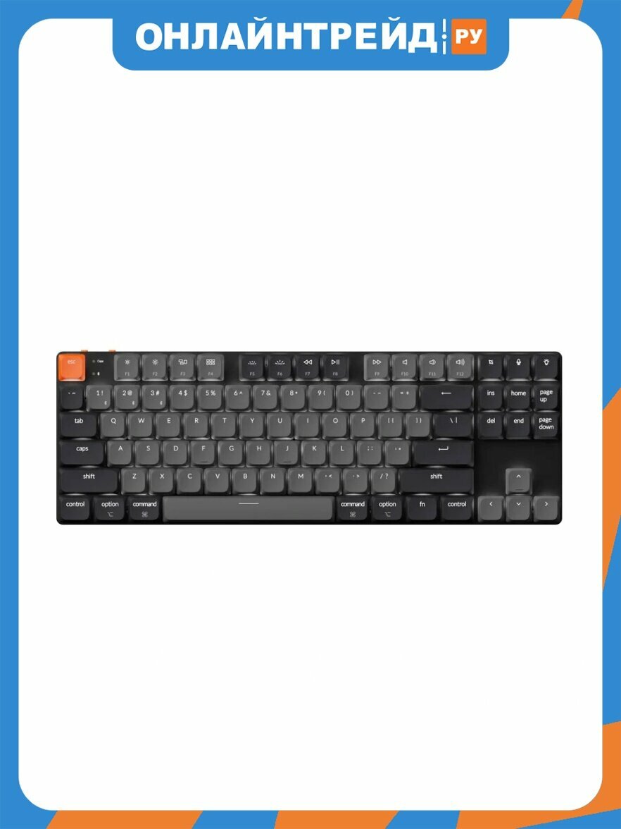 Клавиатура QMK Keychron K1 версия 6 беспроводная ультратонкая, 87 клавиш, While Led подсветка, Low Profile Red Switch (K1X-A1-RU)