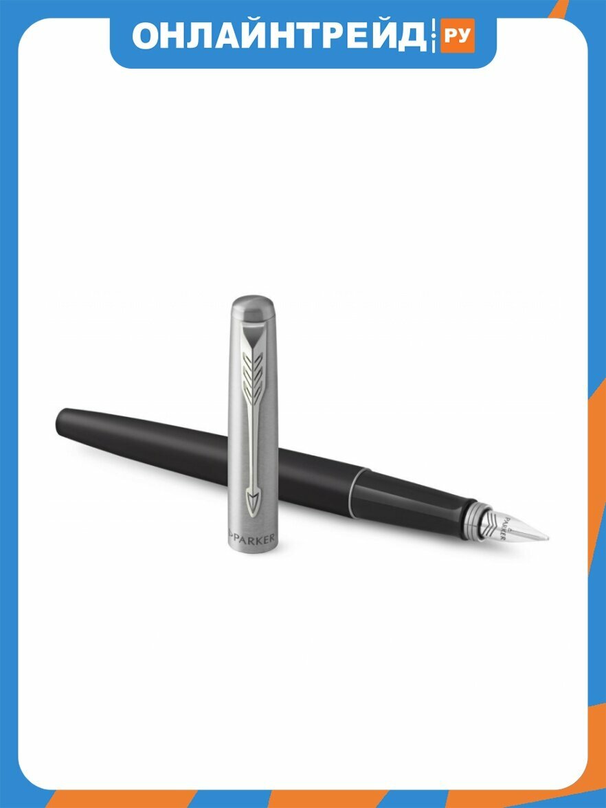 Ручка перьевая Parker Jotter Core F63 (2030947) Bond Street Black CT M перо сталь нержавеющая подар. кор.
